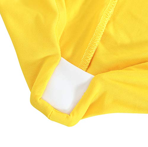 Obstal 6ft Stretch Spandex Table Cover for Standard Folding Tables - Universal Rectangular Fitted Tablecloth Protector for Party (Yellow, 72 Length x 30 Width x 30 Height Inches)