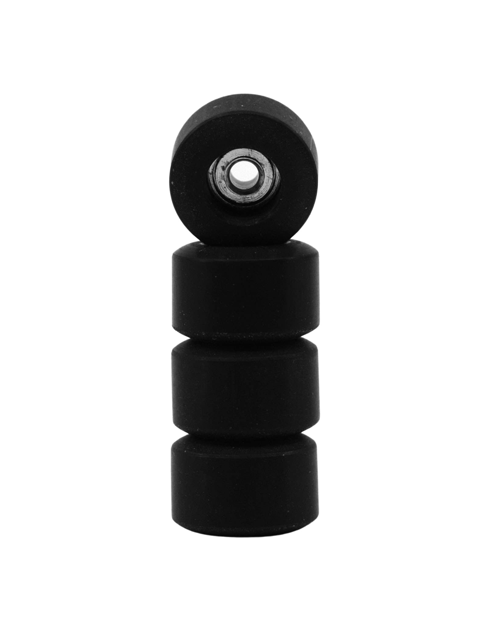Teak Tuning Apex 71D Urethane Fingerboard Wheels, New Street Shape, 7.7mm Diameter, Ultra Spin Bearings - Made in The USA - Pitch Black Colorway