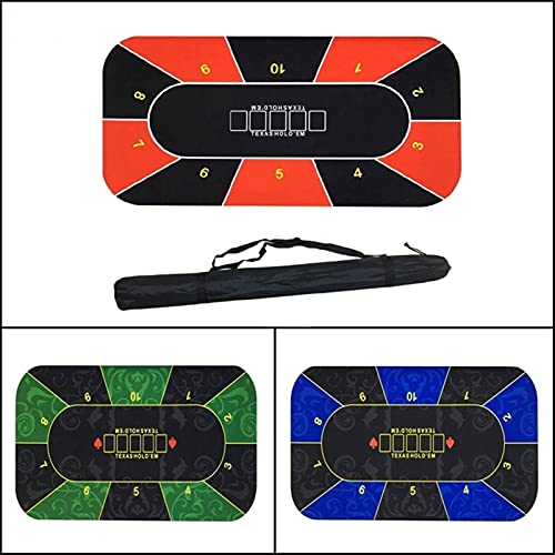 Craps and Roulette Table Felt Poker Tablecloth 18090cm Texas Table Cloth Poker Board Game Rubber Pad Casino Gaming Roulette Dice Betting Mat Colors Poker Table Mat (Color : Blue)