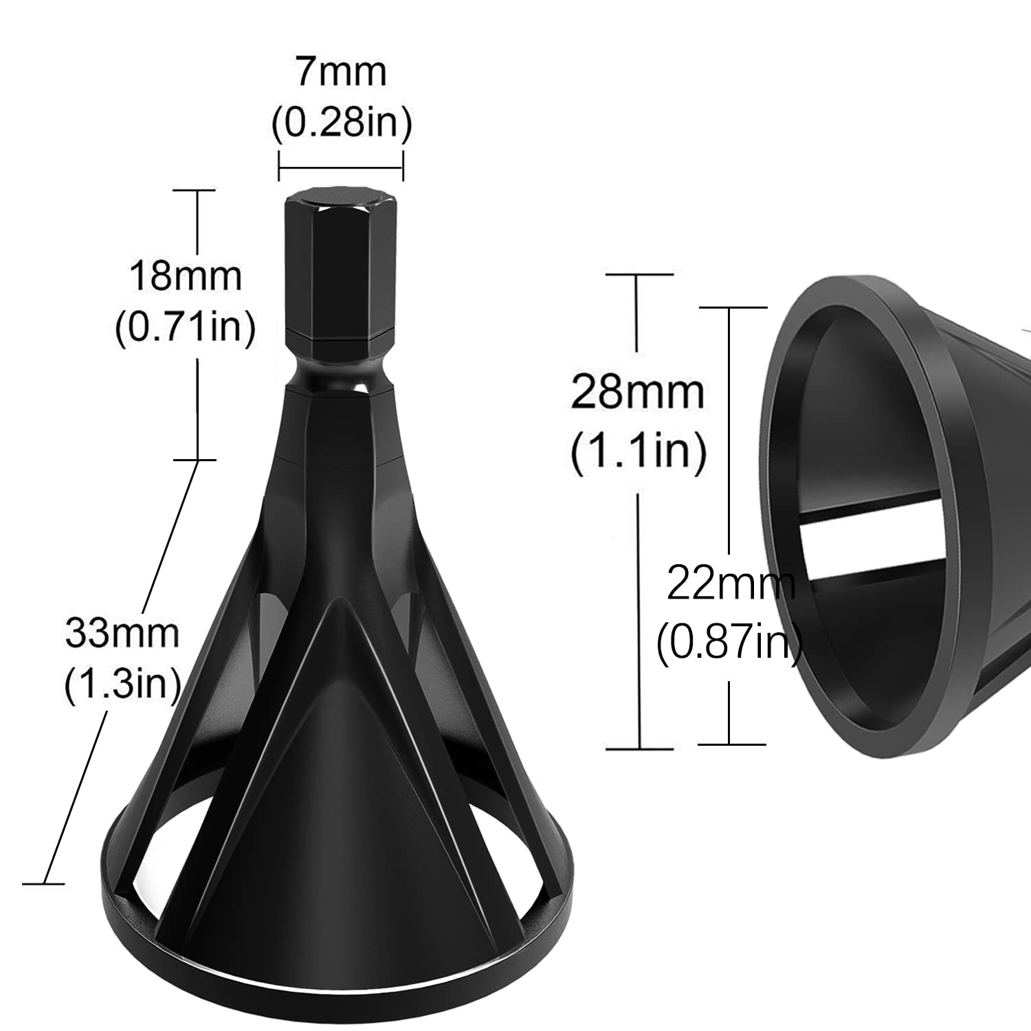 Deburring External Chamfering Tool, Chamfer Tool Deburring External Drill High Speed Stainless Steel Burr Removal Bit Quickly Repairs Damaged Metal External Chamfer Deburring Tool (Black -1)