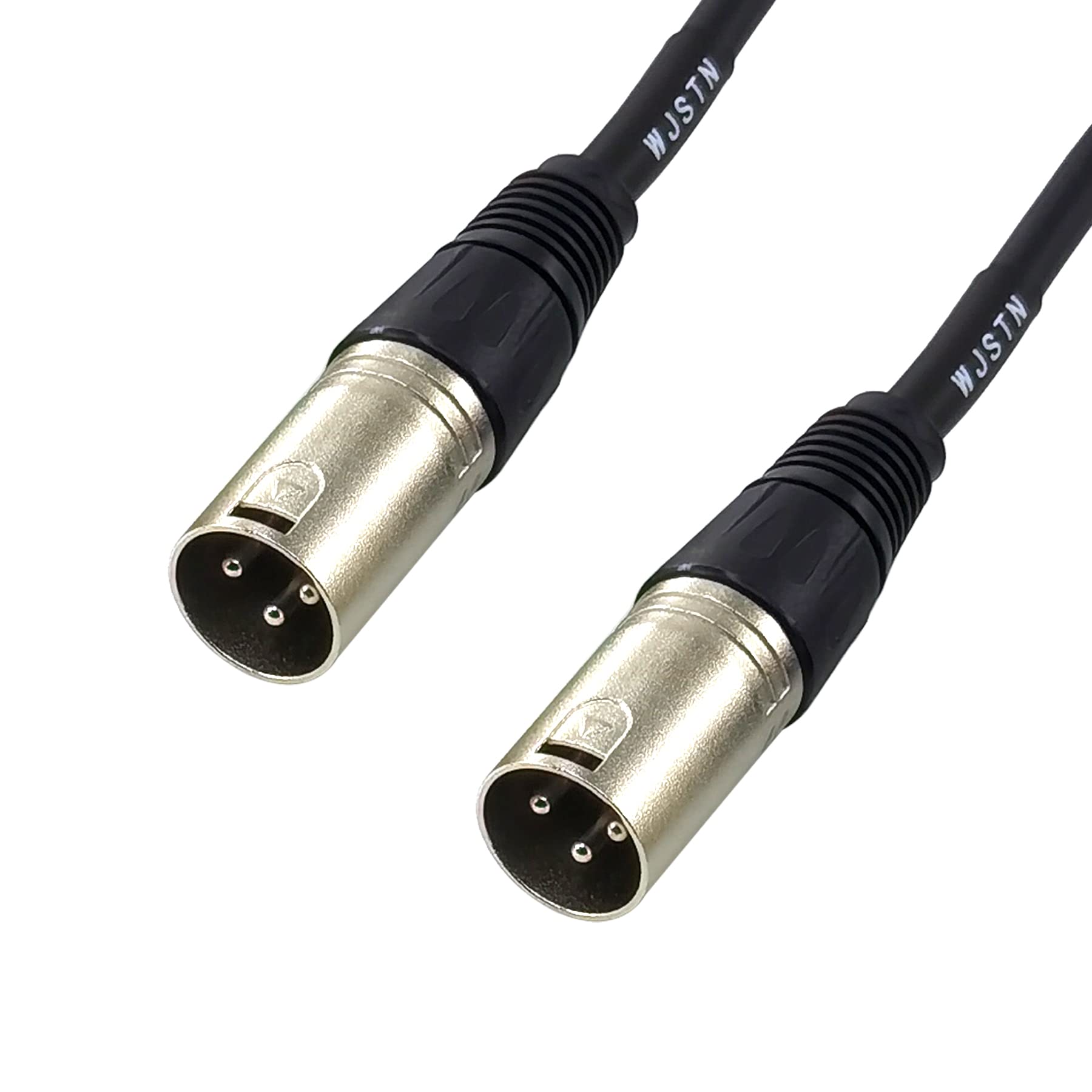 WJSTN 048 Right-Angle Female to Straight Male XLR Plug Cable - 1FT XLR Camera Adapter