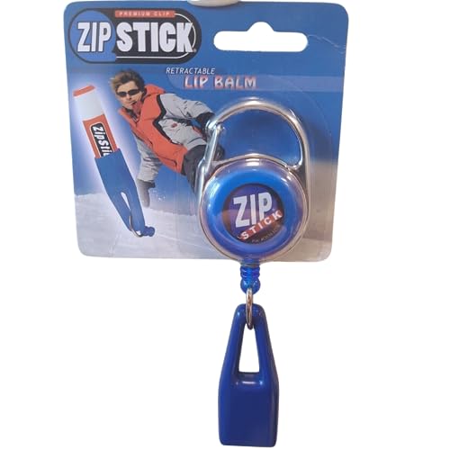 Clip-On Retractable ZIP Stick - Blue (Extends 32 Inches) Fits all Standard Stick-Type Lip Balms and Lip Gloss