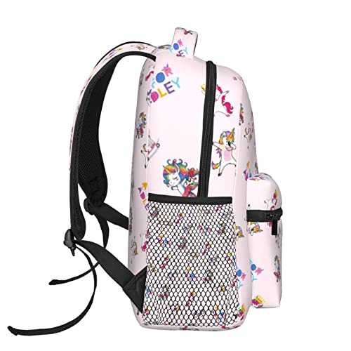 hgxim Pink School Backpack Pattern Lightweight Leisure Bag 3d Printing Large Capacity Pattern Leisure Bag Travel