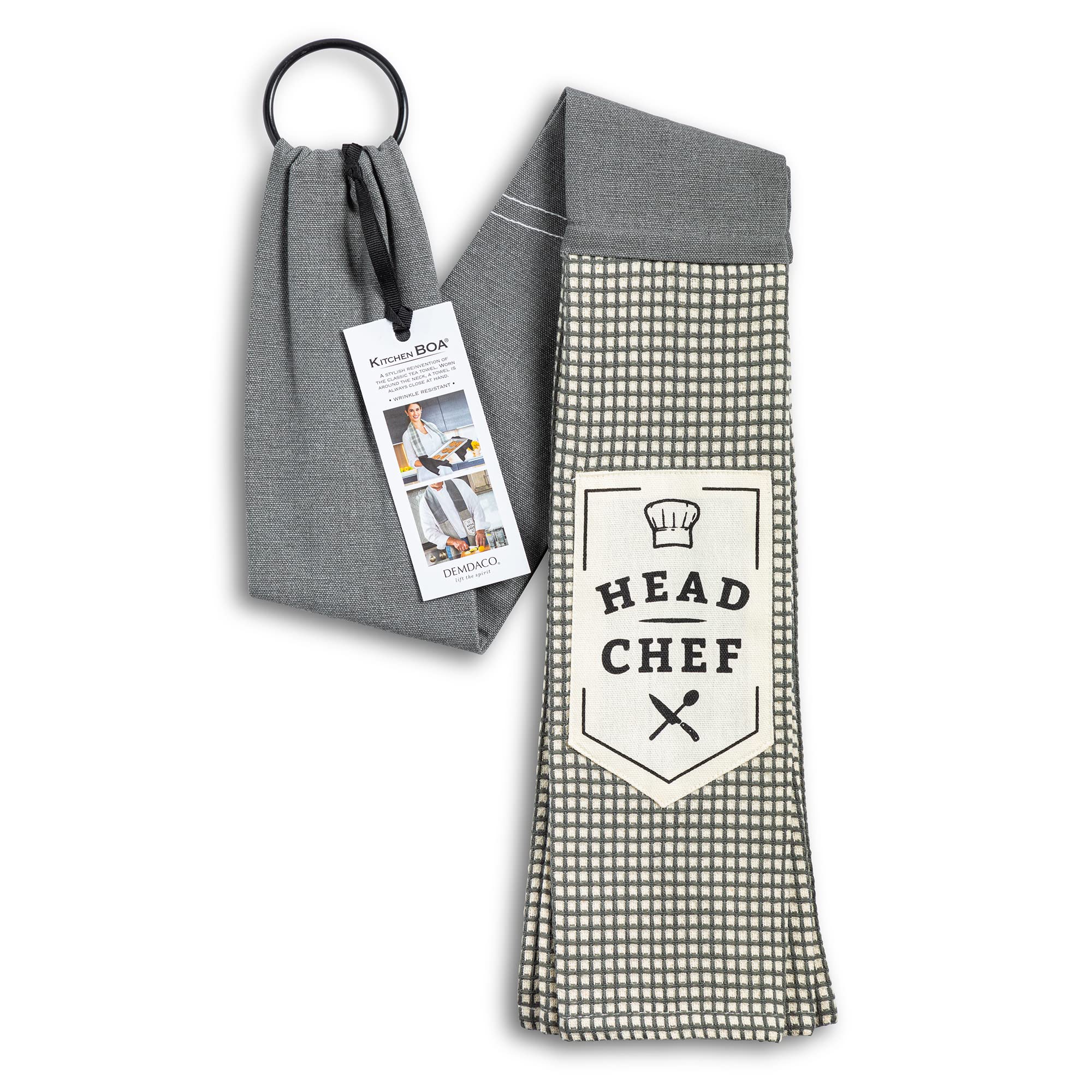 DEMDACO Head Chef Blue Extra Long Cotton Blend Over The Shoulder Kitchen Towel Boa