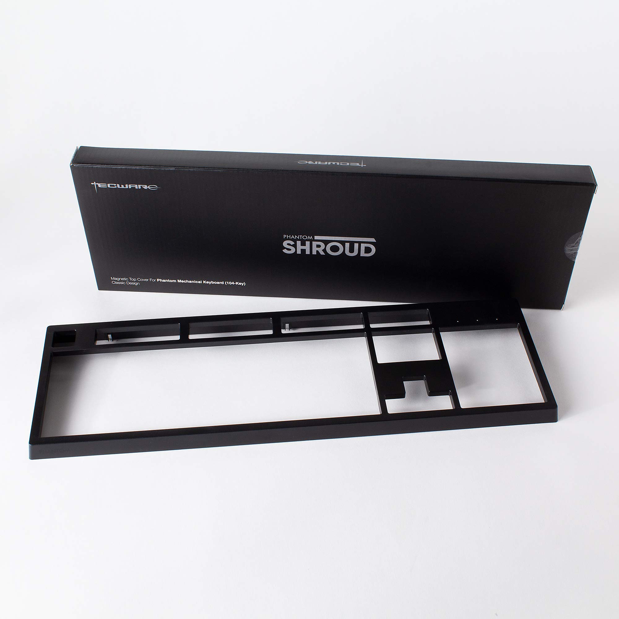 Tecware Phantom Shroud Classic Magnetic Keyboard Cover, for Phantom 87 and 104 Mechanical Keyboards (104 Keys Black)