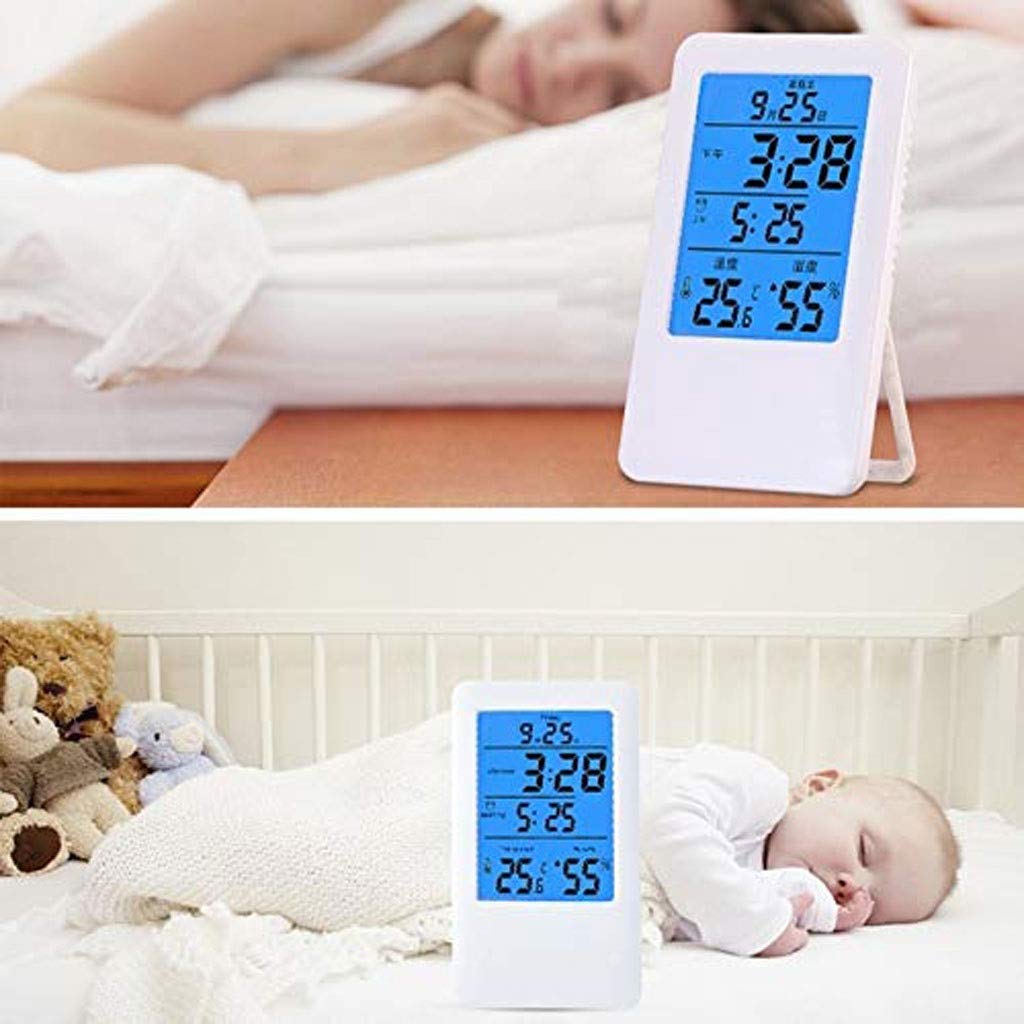 WODMB Thermometer Digital Indoor Thermometer Hygrometer with Humidity Guage, Accurate Temperature Humidity Monitor Meter with Touch Indoor