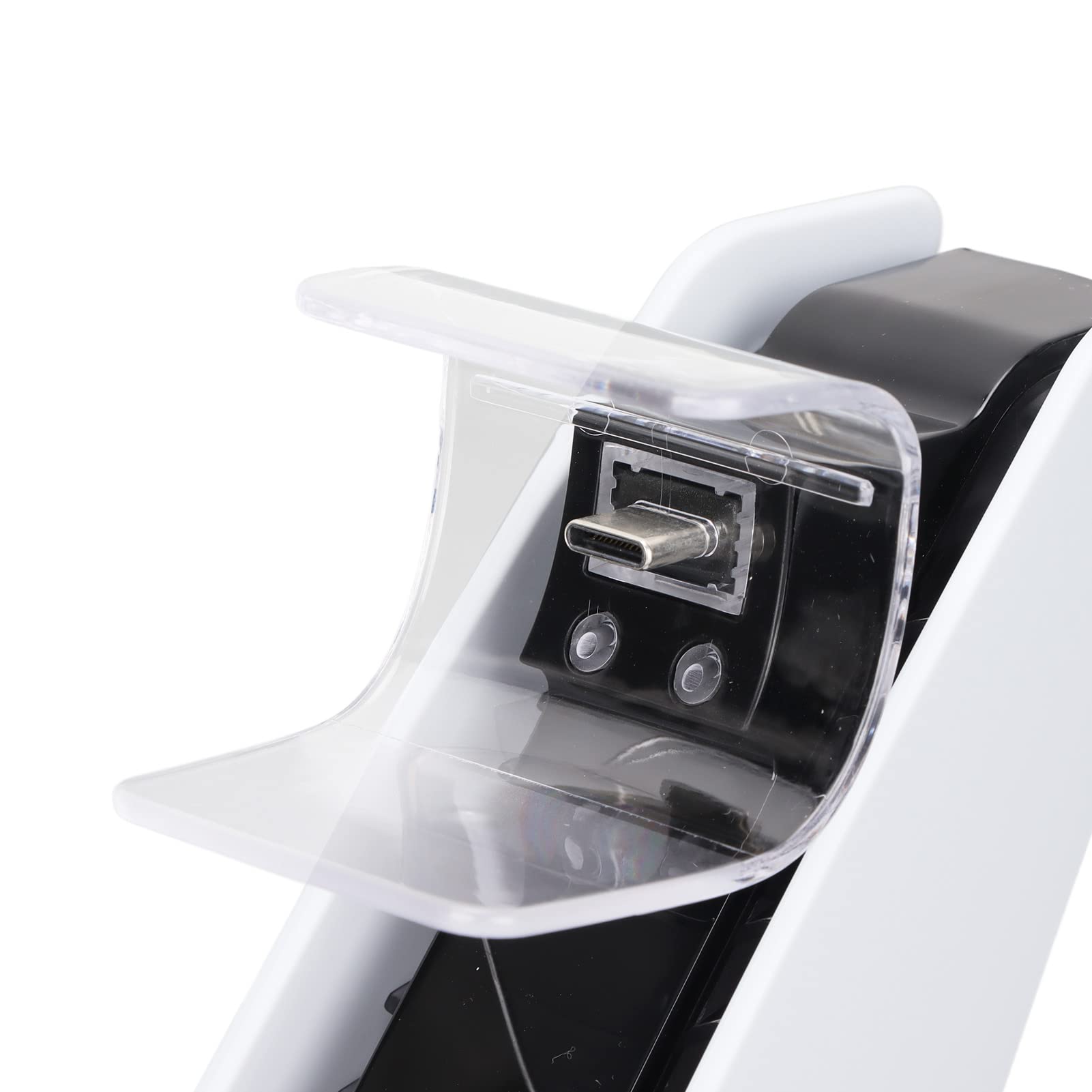 Dual USB Fast Charging Dock, Safe Plug and Play White ABS Controller Charging Station for Game Console Handle