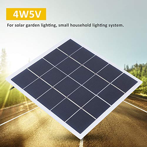 Filmena Romantic PresentSolar Panel Solar, Solar Panel Module 4W 5V Portable Outdoor Solar Battery Panel, 3.7V Battery Garden Light Solar Laminated Board, for Exploring Outdoor Camping