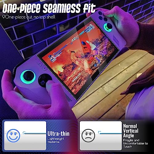 Orzero (3 Pack Compatible for ROG Ally (Upgraded) Tempered Glass Screen Protector, (Full Coverage) Anti Scratch 9 Hardness 2.5D Arc Edges Bubble-Free (Lifetime Replacement)