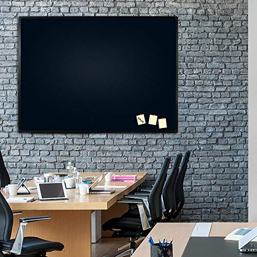 JILoffice Magnetic Black Chalkboard/Black Board 48 x 36 Inch, Black Aluminum Frame Board with Marker Tray for Office Home and School