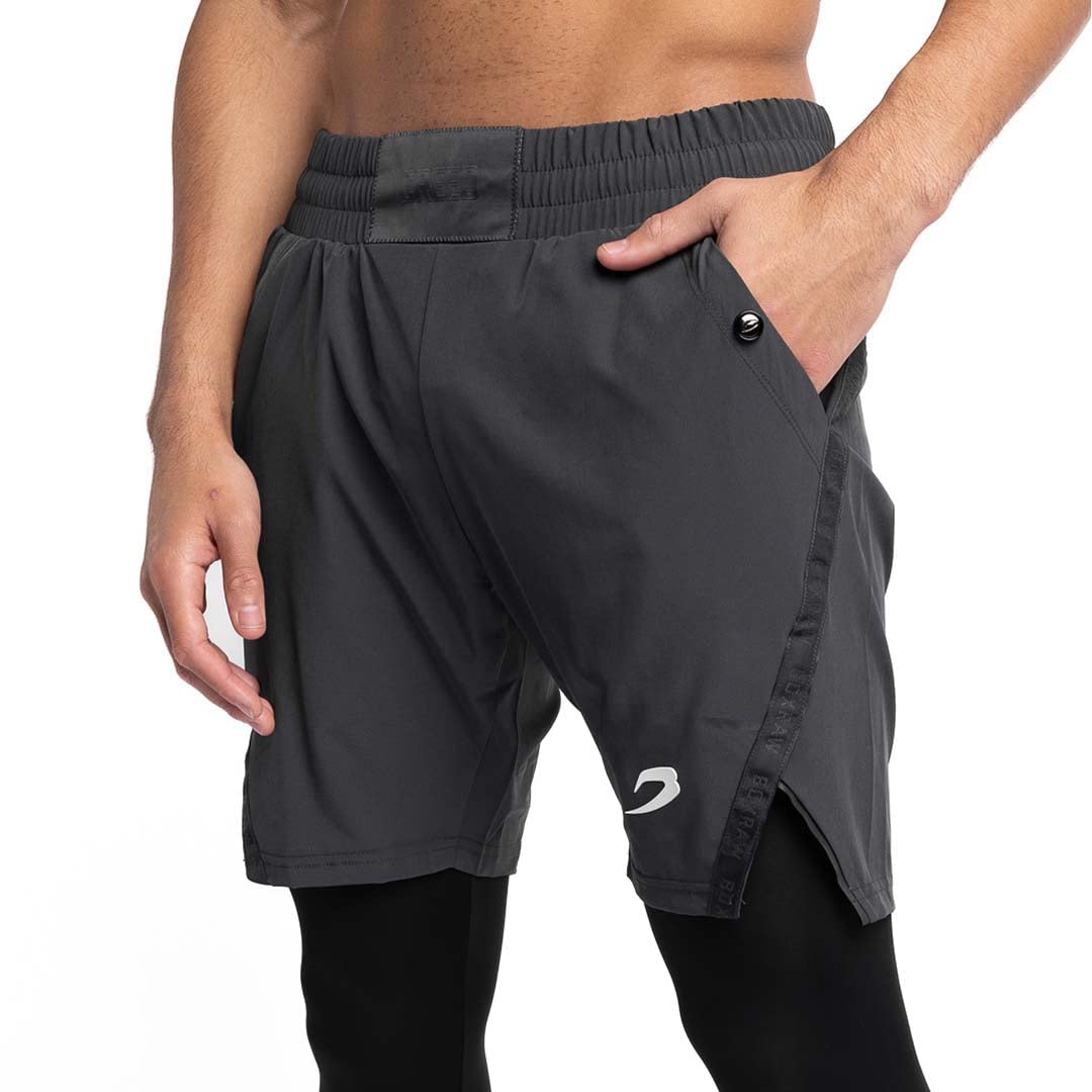 Creed Pep 2-in-1 Shorts (Charcoal/Black - M)