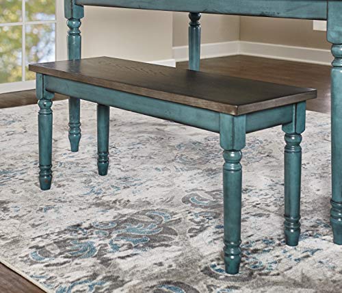 Powell Furniture Willow Dining Bench, Multicolor, 40”W x 14.02”D x 18.31”H