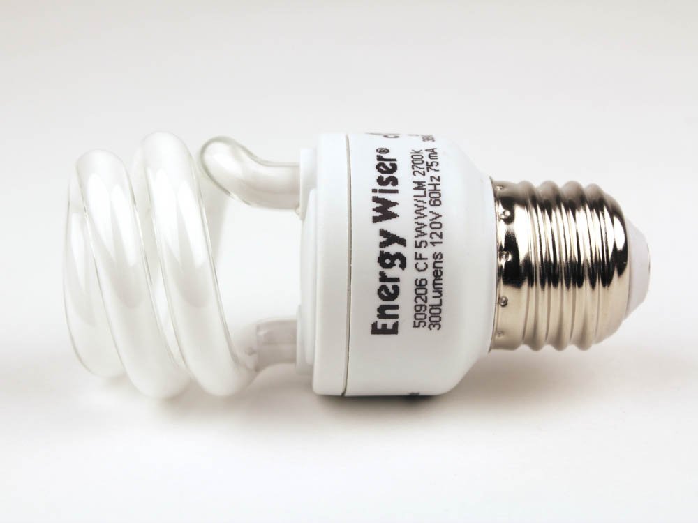 Bulbrite 509206 CF5W LM 5W Low Mercury Compact Fluorescent T2 Coil with Medium Base, 25W Equivalent, Warm White, 1 Count (Pack of 1)
