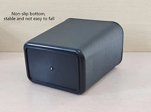 HOLTPHILI Small Trash Can 2.5 Gallon Waste Basket Garbage Can for Bathroom Hotels Inns Office Bedroom (Black, 2 Pack)