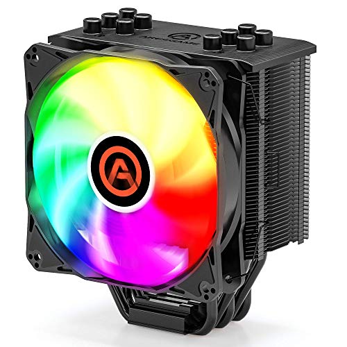 CPU Cooler with 5 Direct Contact Heatpipes, ARESGAME River 5 CPU Air Cooler for Intel/AMD with 120mm SYNC ARGB PWM Fan (5V ARGB Header is Required on Motherboard)