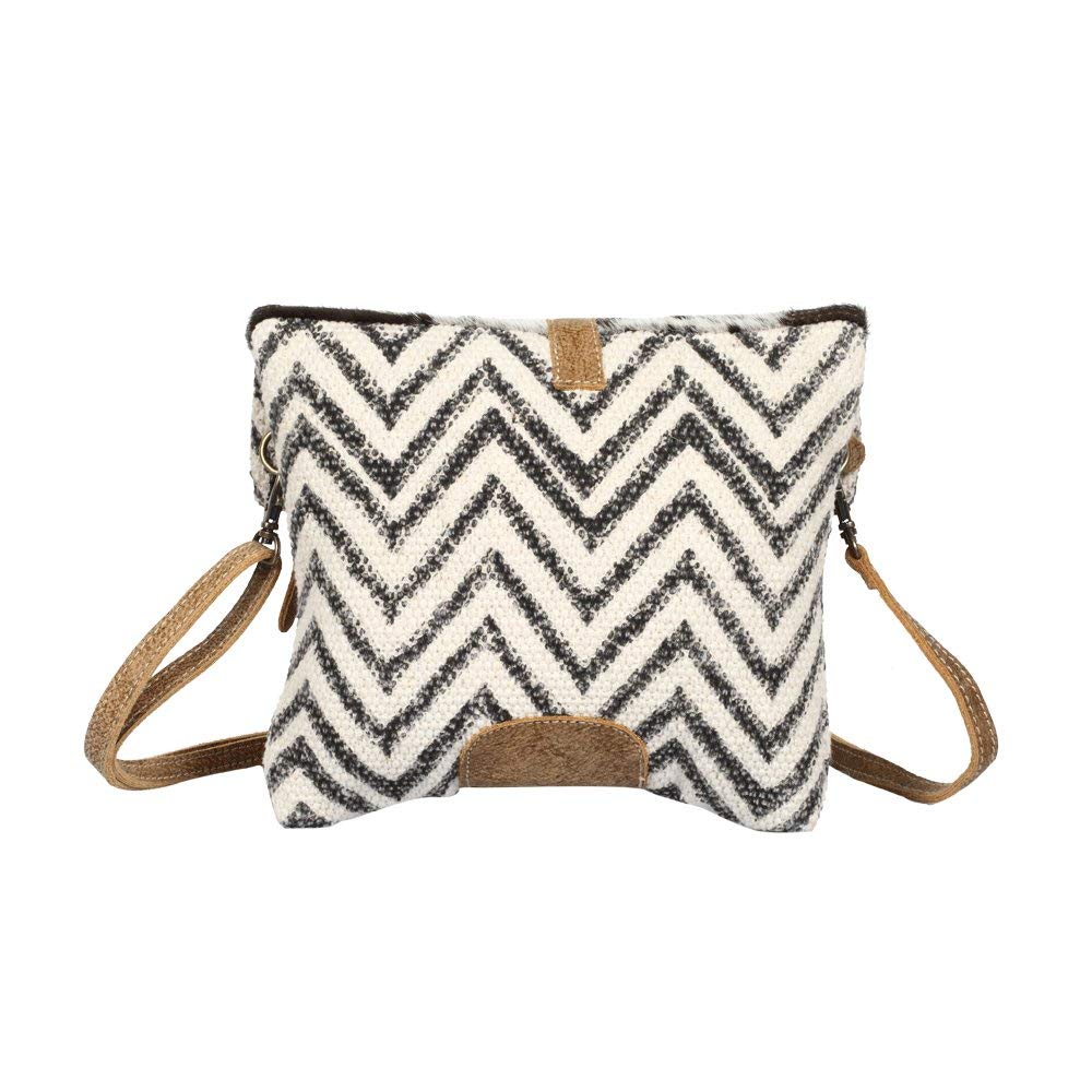 Myra Bag Devious Upcycled Canvas & Cowhide Crossbody Bag S-1339
