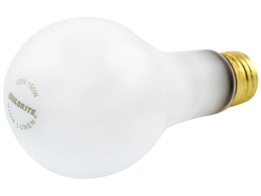 Bulbrite Incandescent A21 Medium Screw Base (E26) Light Bulb, 150 Watt, Frost