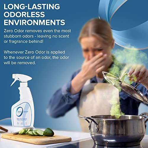 Zero Odor β Multi-Purpose Odor Eliminator - Air & Surface Odor β Patented Technology for Bathroom, Kitchen, Fabric, Closet- Smell Great Again, 16oz