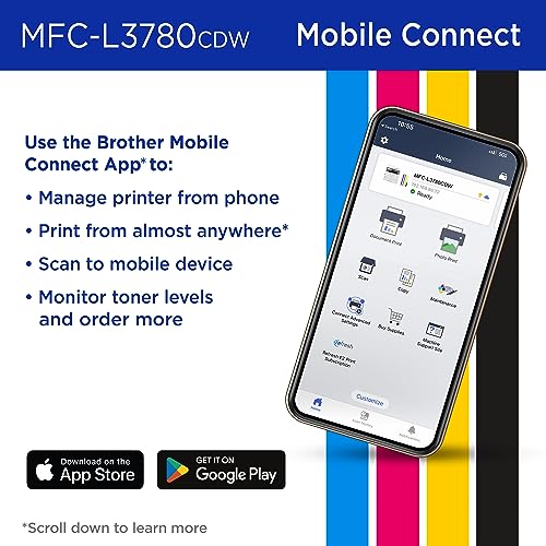Brother HL-L3220CDW Wireless Compact Digital Color Printer with Laser Quality Output, Duplex and Mobile Device Printing | includes 4 Month Refresh Subscription Trial¹, Amazon Dash Replenishment Ready