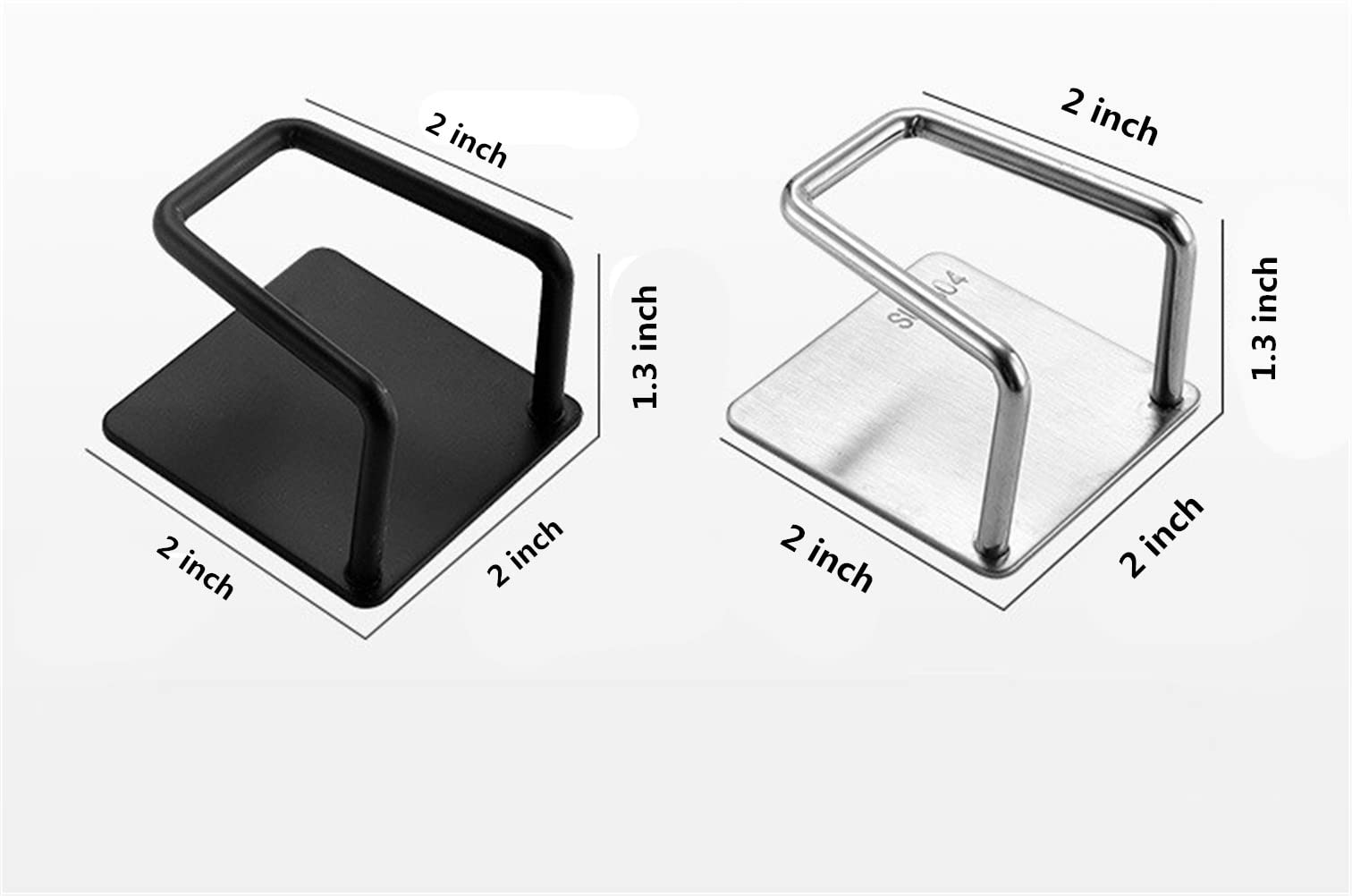 chenyesun Pot Lid Holder, 2 Pairs of Wall Mount Pot Lid Organizer,304 Stainless Steel Self Adhesive Cabinet Door Pot Lid Holder Rack for Kitchen Wall Mount,Freely Adjustable Length