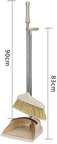 DEPILA NLIAN and Dustpans Sets, 90cm Extra Long Handle Grips Sweep Set Lobby Home Kitchen Office Commercial Hardwood Floor Use dustpan set