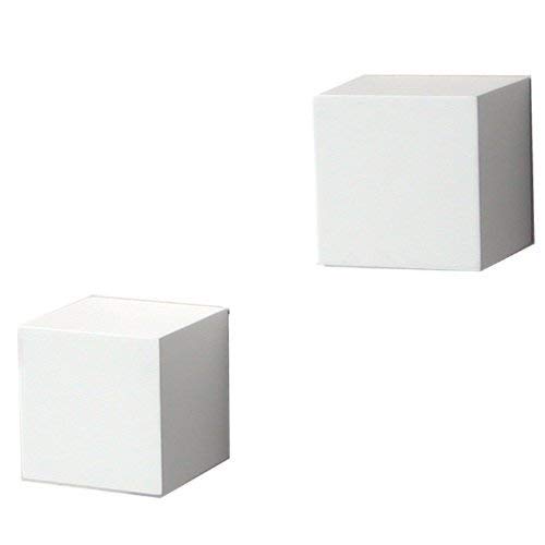 Knape & Vogt Shelf-Made Decorative Wall Cubes, Pair, 5-Inch x 5-Inch, White