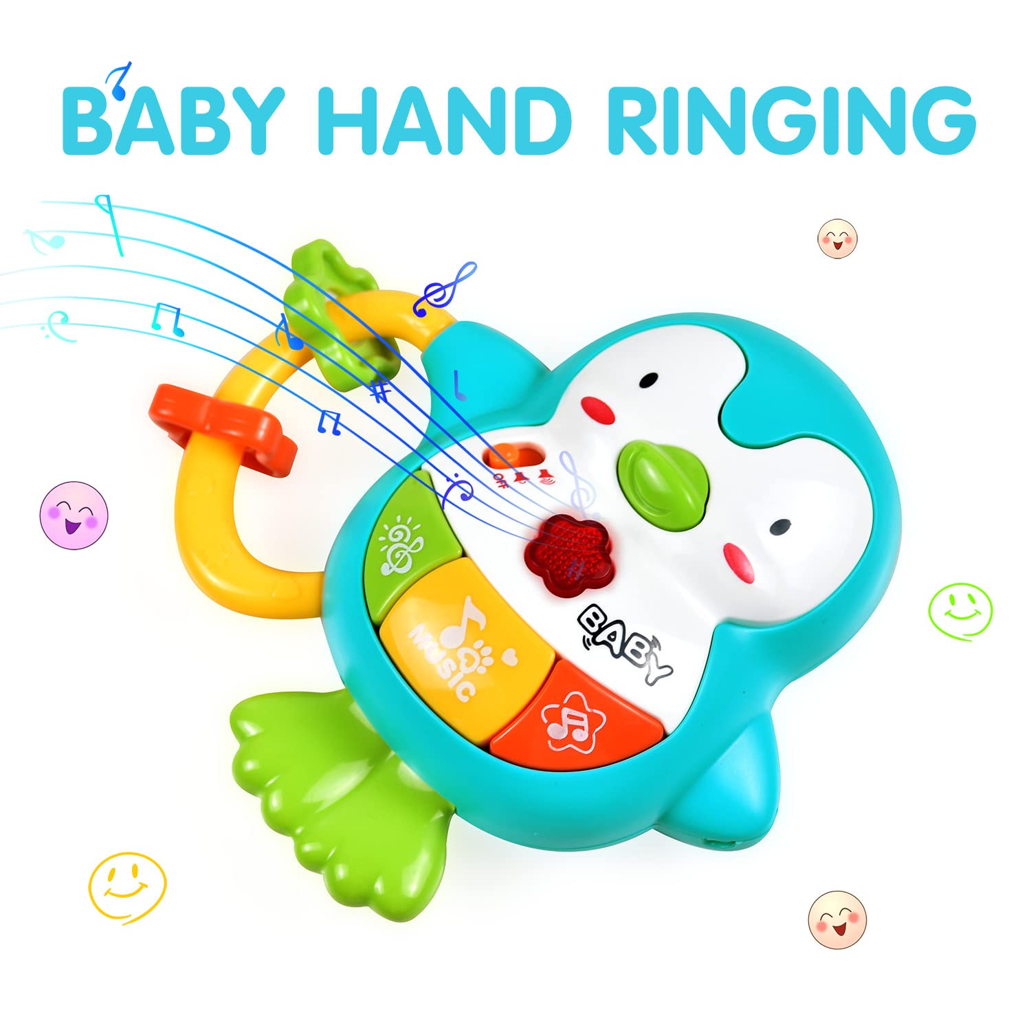 Dahuniu Baby Rattle Toy, Take Along Tunes Musical Toy, Ages 3 Months +