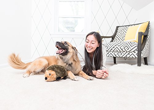 ZippyPaws 12-Inch Hedgehog Squeaky Plush Dog Toy, X-Large for All Breed Sizes