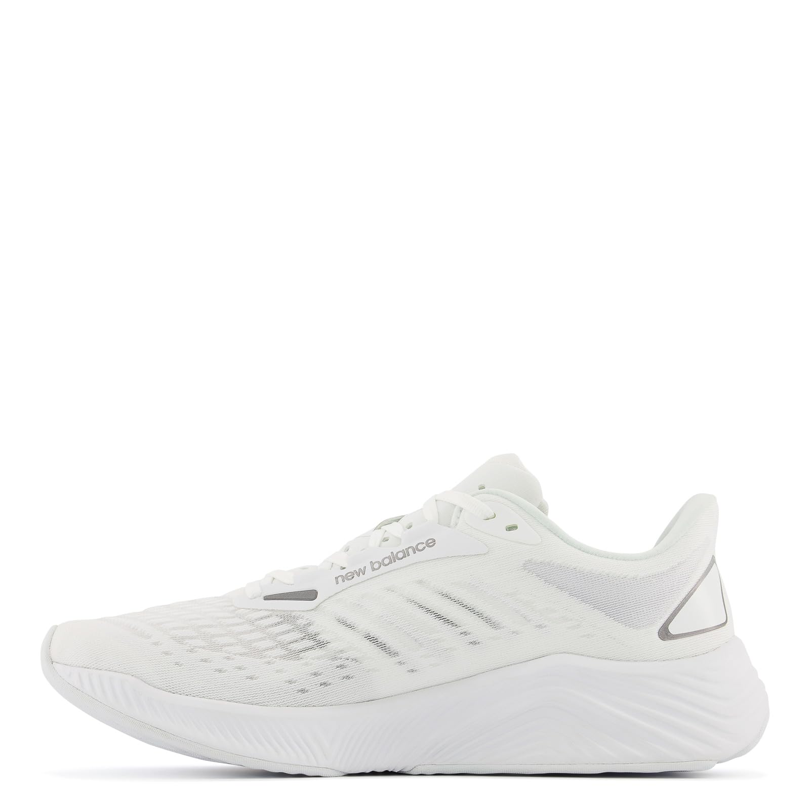 New Balance Men's FuelCell Prism V2 Running Shoe, White/Dark Silver Metallic/Black Metallic, 11 Wide