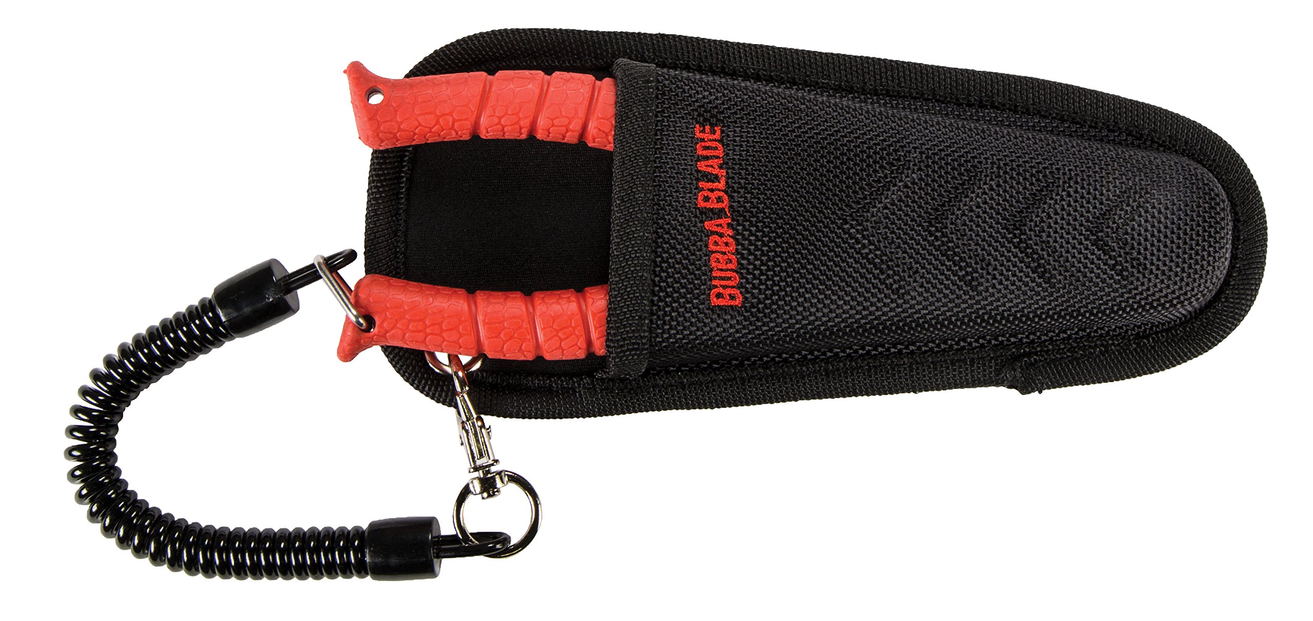 Bubba 6.5 Inch Split Ring Fishing Pliers with Non-Slip Handle, 8Cr13MoV Stainless Steel Jaws, Carbide Cutters, Crimper Tool, Coiled Lanyard and Synthetic Sheath