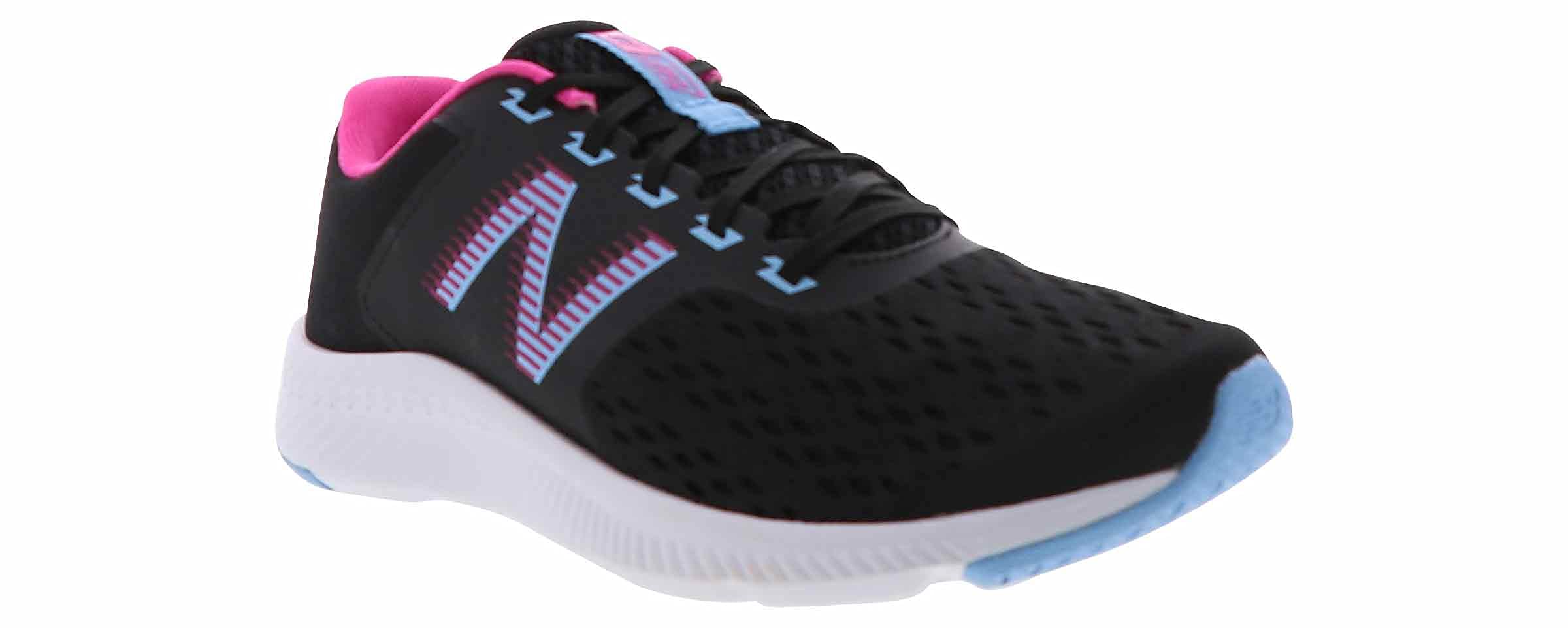 New Balance Women's DRFT V1 Running Shoe, Black/Peony/Team Carolina, 9.5 Wide