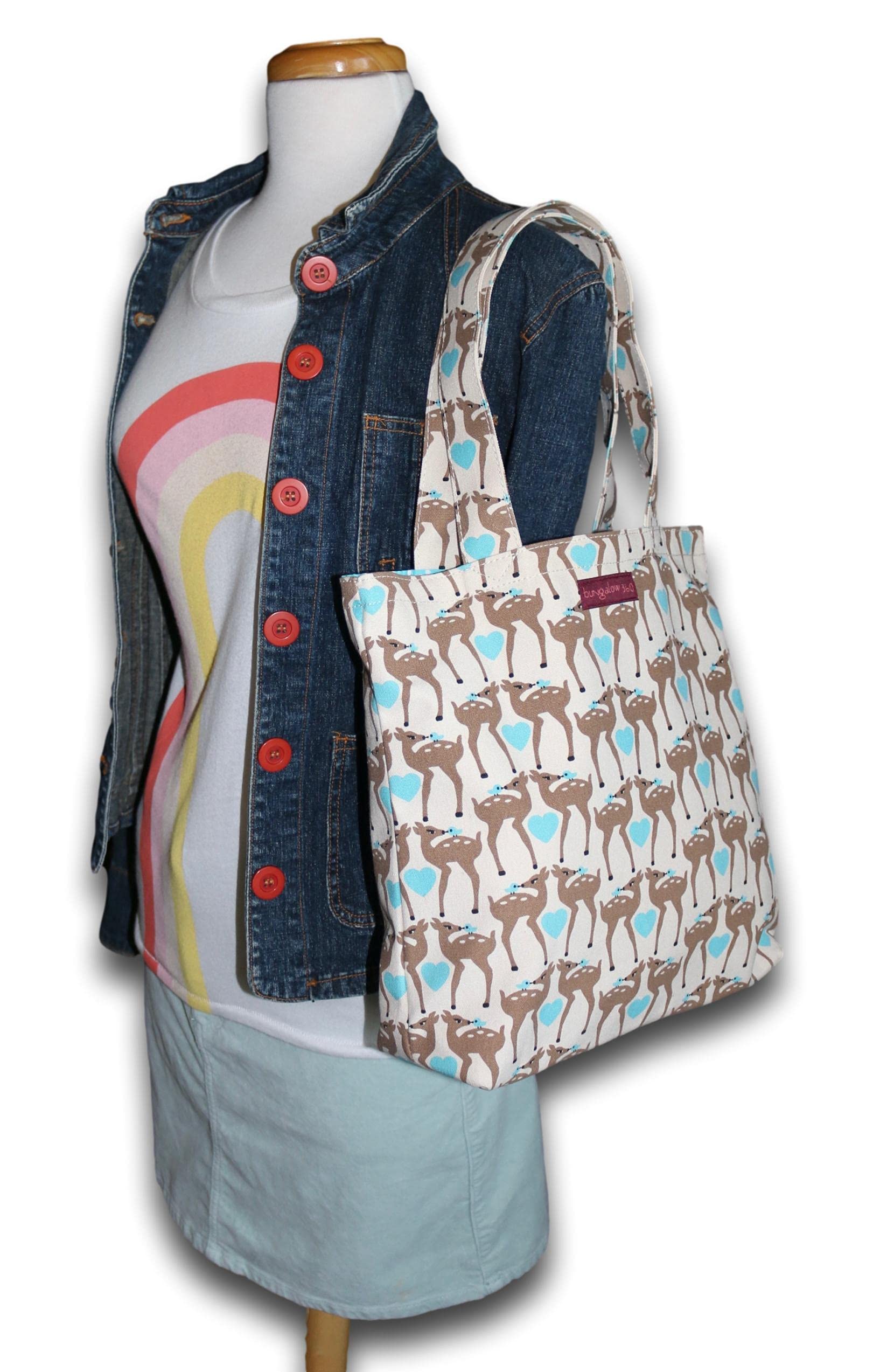 bungalow 360 Reversible Canvas Tote Bag (Jellyfish)