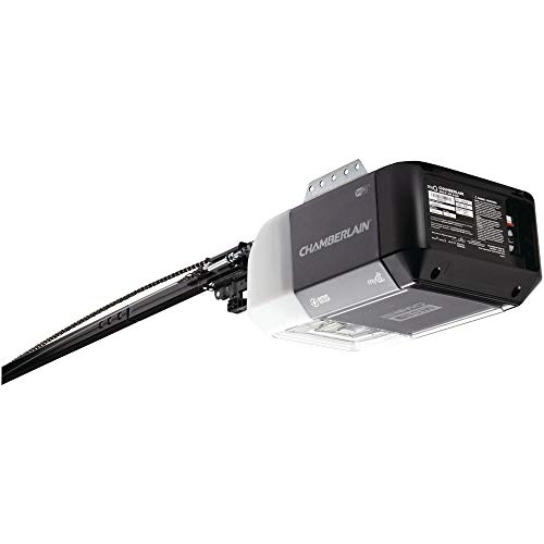 Chamberlain Smart Garage Door Opener with Battery Backup - Durable Chain Drive - myQ - Smartphone Controlled - Ultra Quiet with MED Lifting Power, Model C273T, Gray