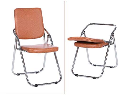 Sun Lounger Garden Chairs Foldable Deck Chair Chairs Folding PU Padded, Easy Storage Desk Seat Outdoor Balcony Terrace Office Portable Backrest (Color : Plating Brown)