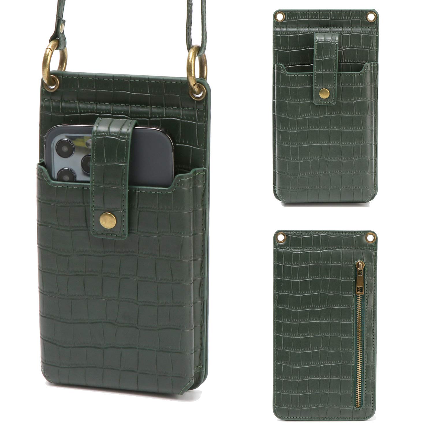 Pearl Angeli Small Crossbody Cellphone Purse Shoulder Bag for Women w/Card Slots, PU Leather