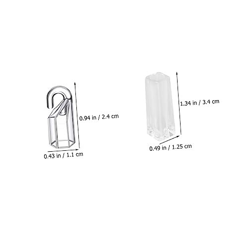 EXCEART 1 set Curtain rod accessories blind replacement handle curtain rod hanger plastic wand tip hook clear hangers clear curtains transparent curtains drapery wand handle wand caps hook