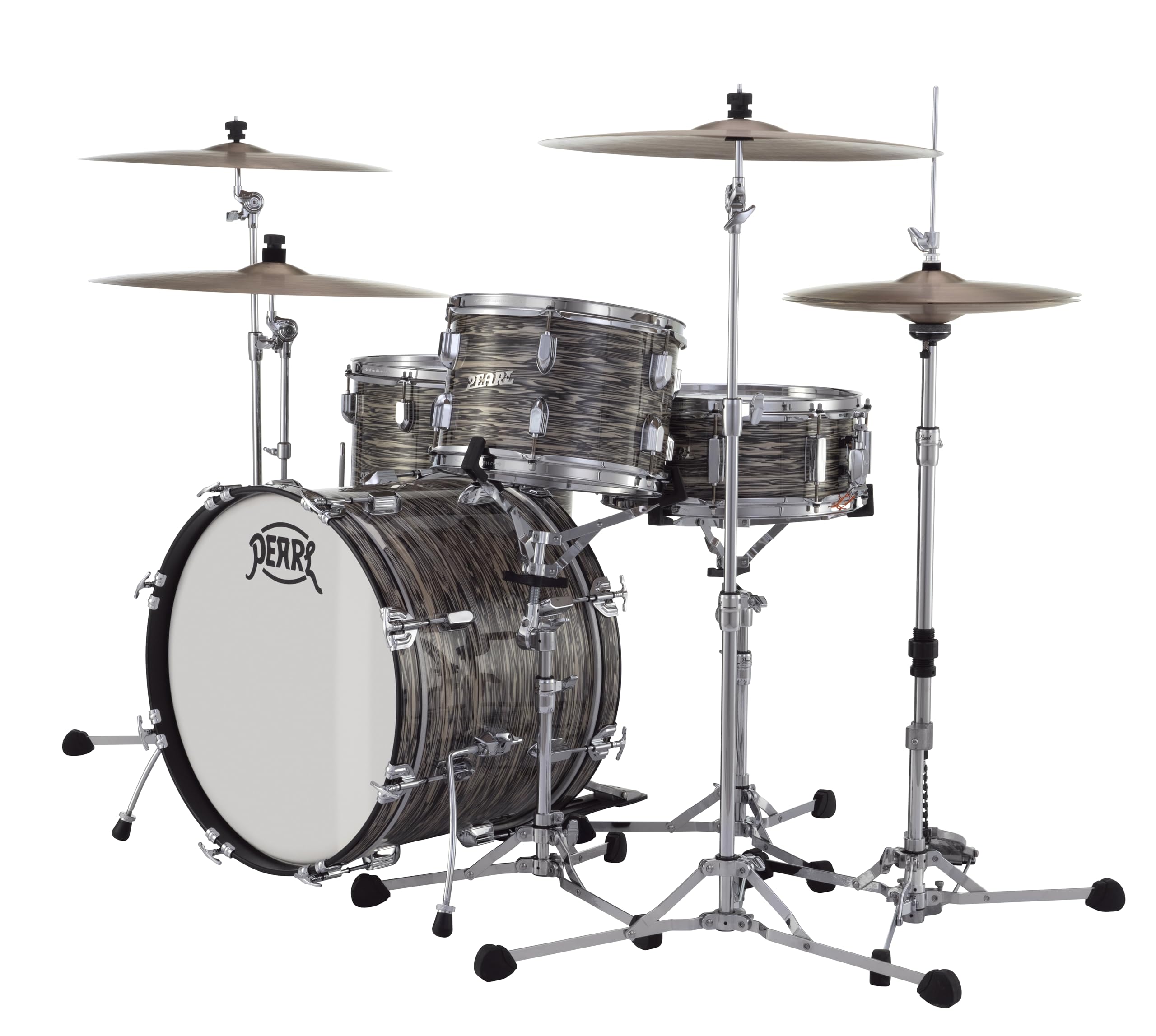 Pearl President Series Deluxe 3-piece 75th Anniversary Edition Shell Pack in Desert Ripple (#768) covered finish featuring 20"x14" Bass Drum w/Cymbal Holder, 12"x8" Tom, and 14"x14" Floor Tom