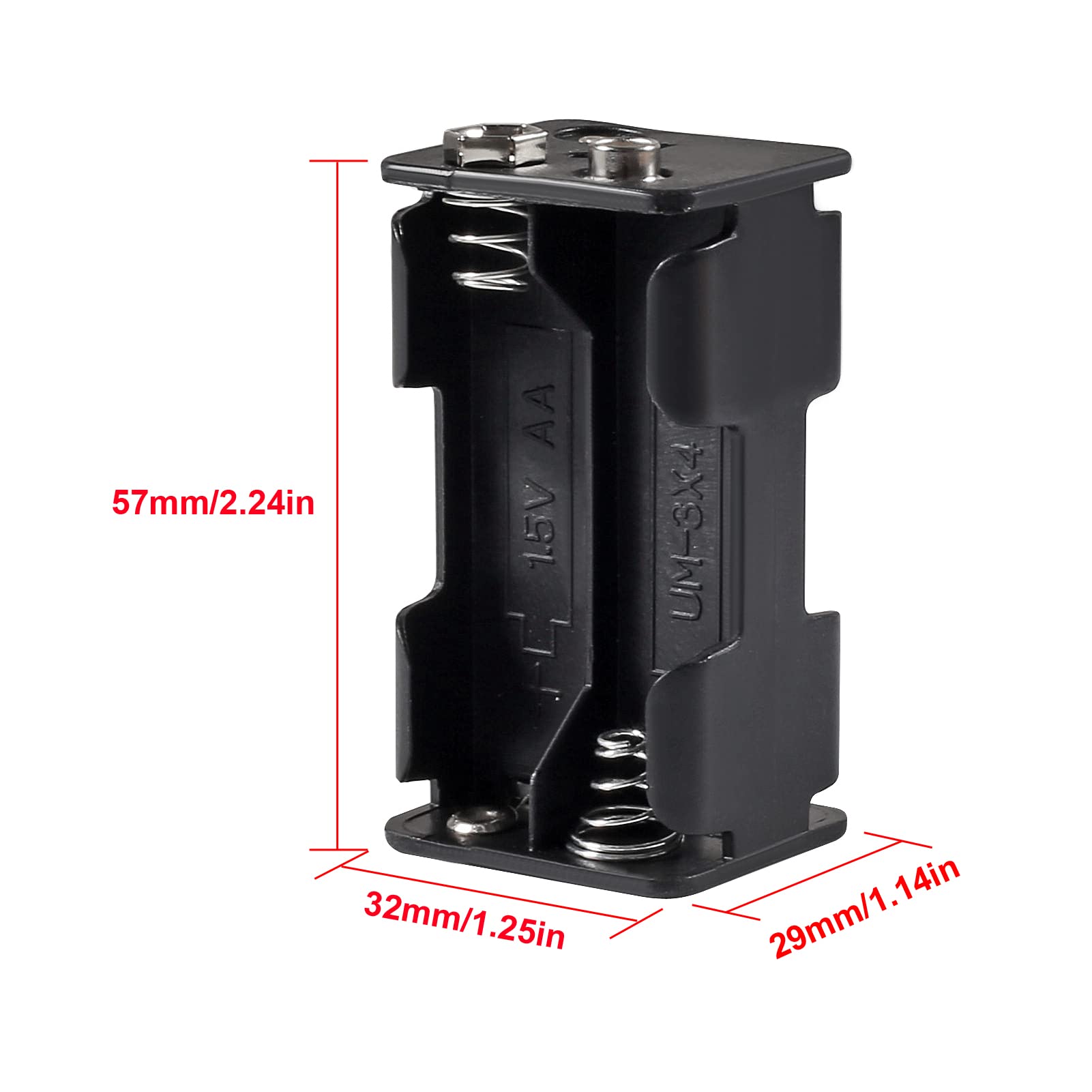 DWEII 6-Set 8 x 1.5V(12V) AA Battery Holder Case Plastic Battery Storage Box