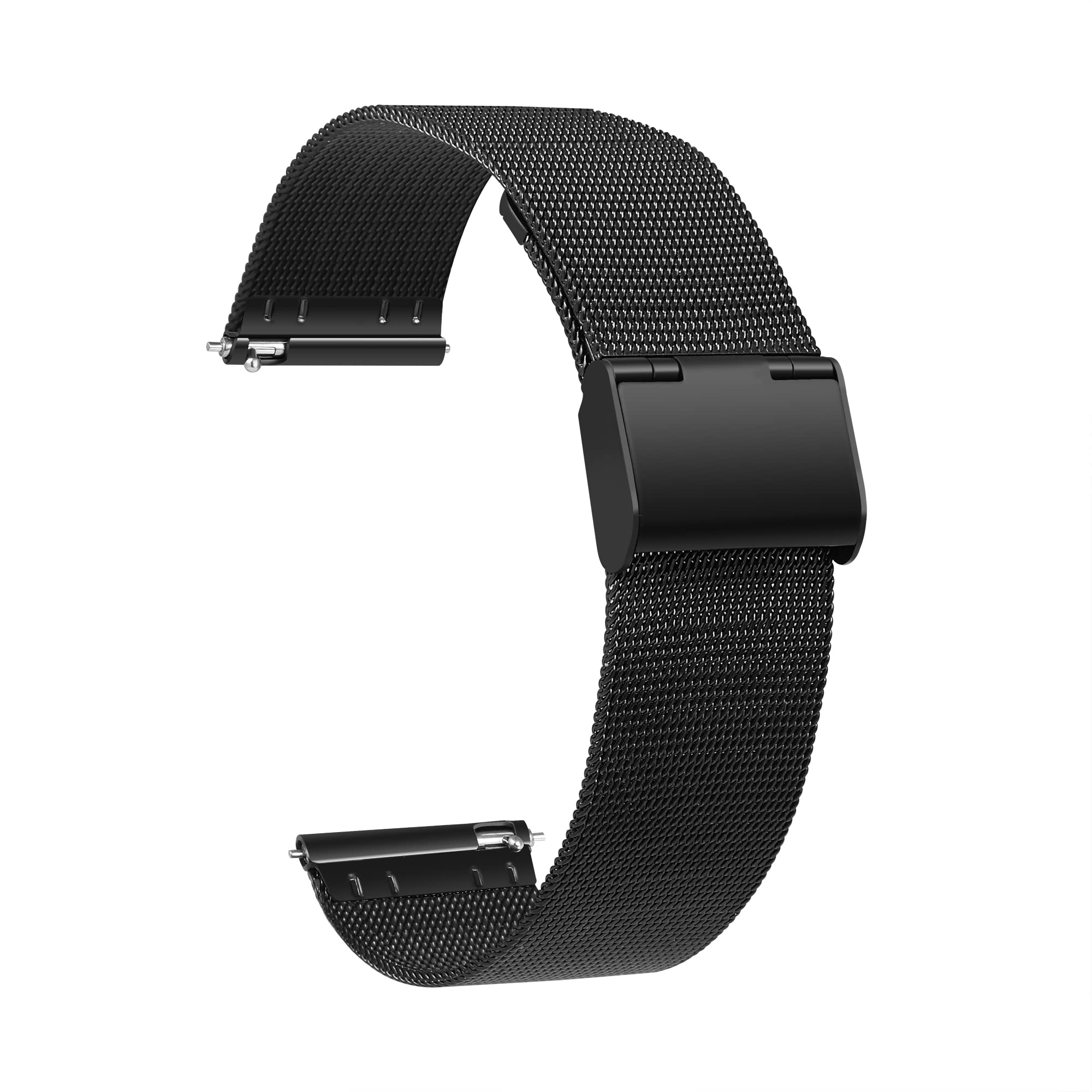 BUREI Stainless Steel Mesh Watch Band for Mens Women Quick Release Mesh Watch Straps 20MM
