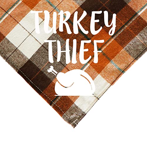 JOTFA Thanksgiving Day Dog Bandanas, Holiday Fall Plaid Dog Puppy Bandana Scarf Costume for Small Medium Large Dogs Pets