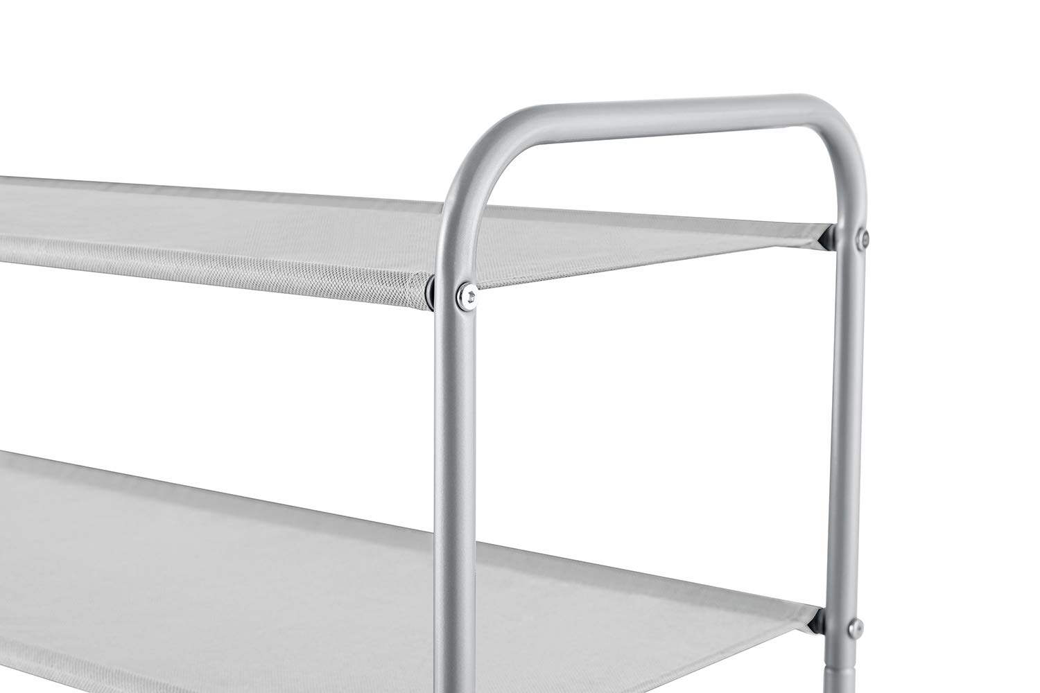 MaidMAX 3 Tiers Closet Shelf Organizer with 2 Drawers for Home Storage and Organization, Silver Grey