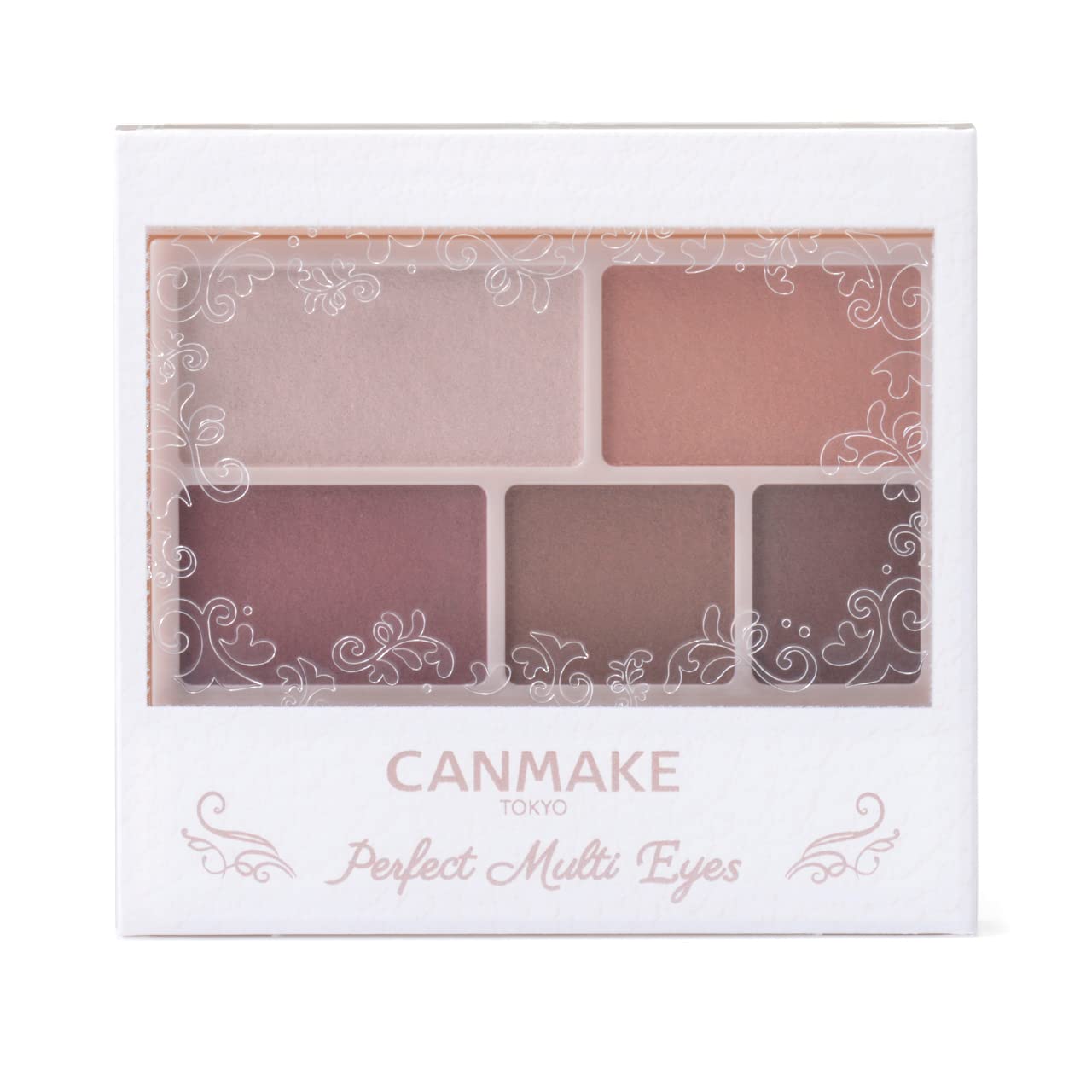 CANMAKE Perfect Multi Eyes, 5-Color Eyeshadow Palette 0.11 oz (3.3 g) (06 Romance Beige)