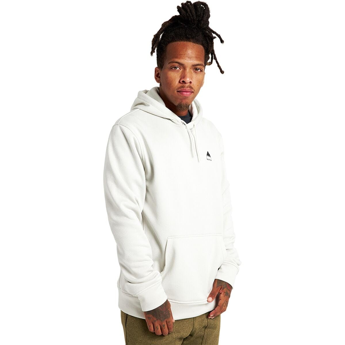 Burton Men's Standard Oak Pullover Hoodie, Stout White Heather, X-Large