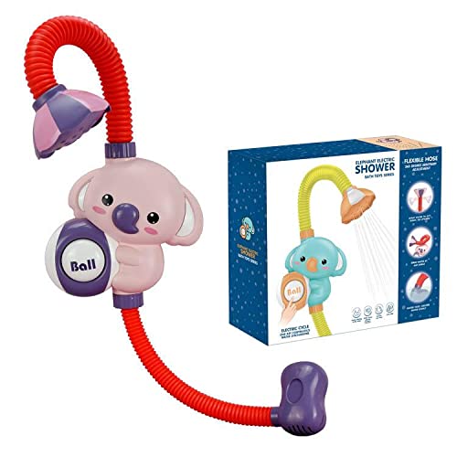 SizzlingStar Baby Bath Shower Toy, Elephant Shower Pump, Toddler Bath Shower Toy Pink, Blue