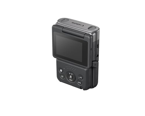 Canon PowerShot V10 Vlog Camera for Content Creators, 19mm Wide-Angle Lens, 1" CMOS sensor, 4K Video, Face-tracking, Built-in Microphone, Image Stabilization, Webcam, Live Streaming, Silver