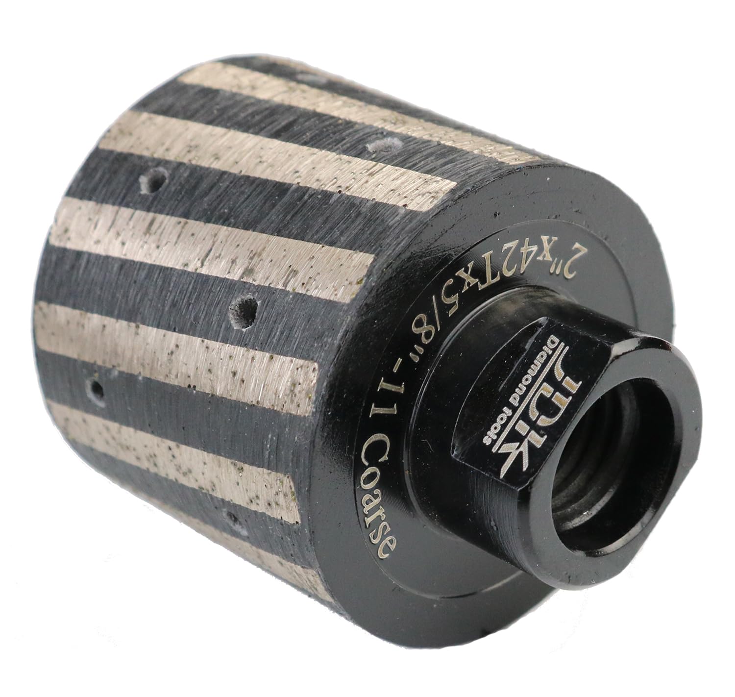 JDK 2 Inch Diamond Drum Wheel Resin Filled Zero Tolerance for Grinding Granite Marble Engineering Stones Concrete Sink Hole with 5/8ββ-11 Thread (2 Inch,Resin Filled)