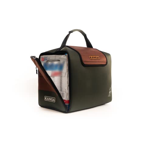 Kanga Insulated Cooler Bag - Soft Cooler Bag - 12 Pack Beer and Seltzer Drink Cooler - Insulated and Durability Tested - Kanga Kase Mate Cooler - Woody