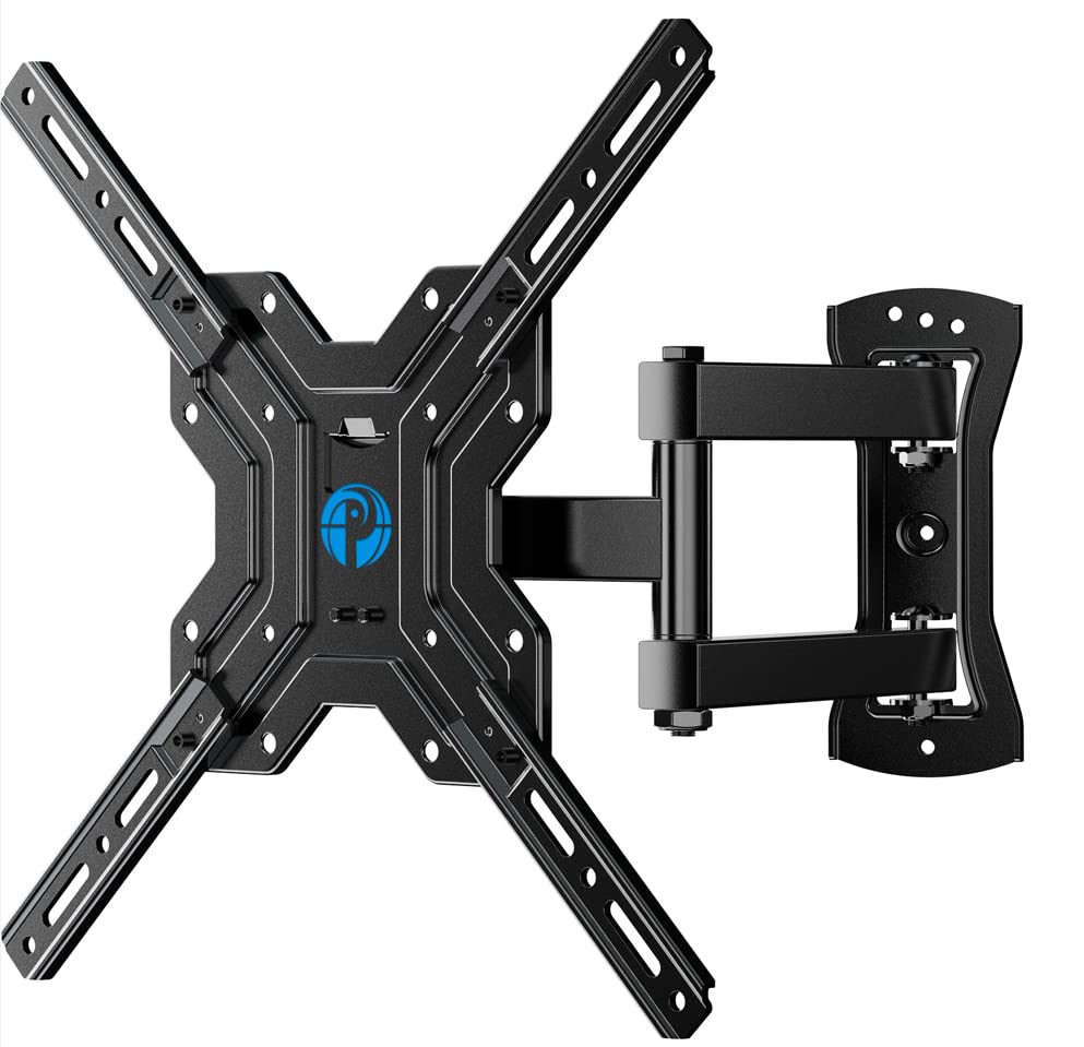 Pipishell TV Wall Mount Full Motion for Most 26-55 Inch TVs, Wall Bracket TV Mount with Articulating Swivel Tilt Leveling Holds up to 66lbs Max VESA 400x400mm for LED LCD OLED 4K Flat Curved Screen