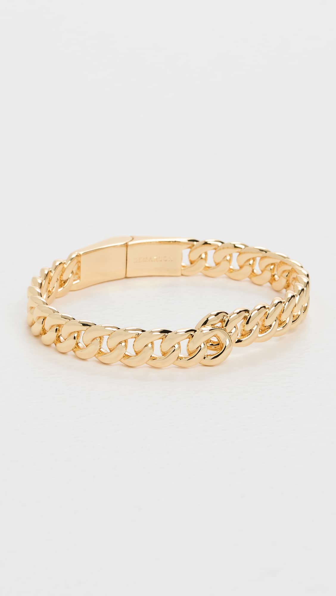 DEMARSON Women's Stella 3D Curb Chain Cuff, Gold, One Size