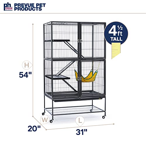 Prevue Pet Products 485 Feisty Ferret Home with Stand, Black Hammertone